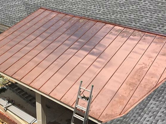 Copper Roof Panel Installation in Maryland | Shingle Roof Flashing Experts